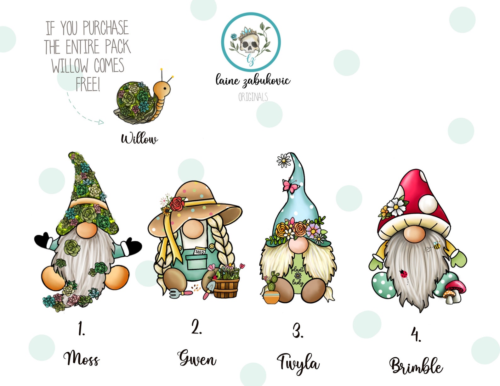 Garden Gnomes Vinyl Sticker Pack Gnome Sticker Kawaii Vinyl | Etsy