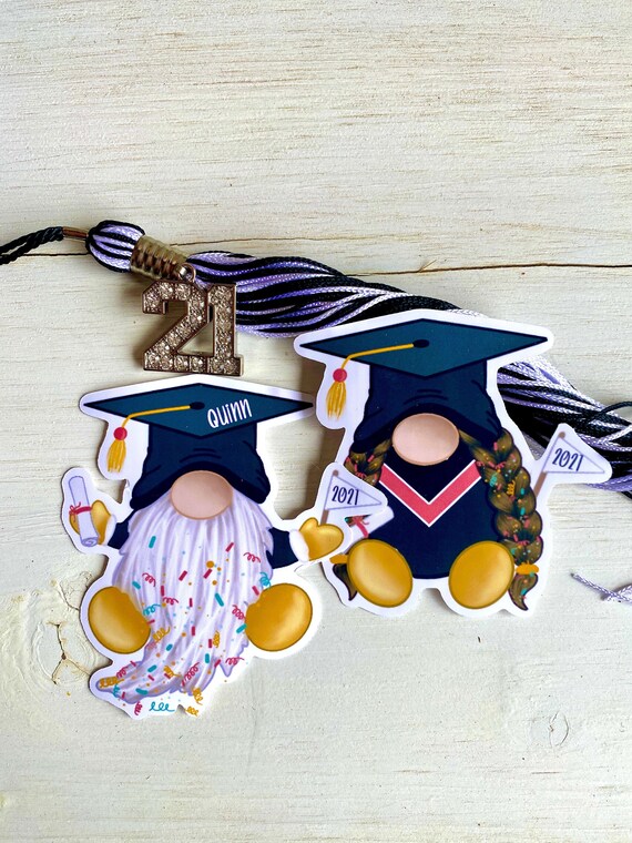 Customizable Graduation Gnome Sticker Graduation Gnome Decal | Etsy