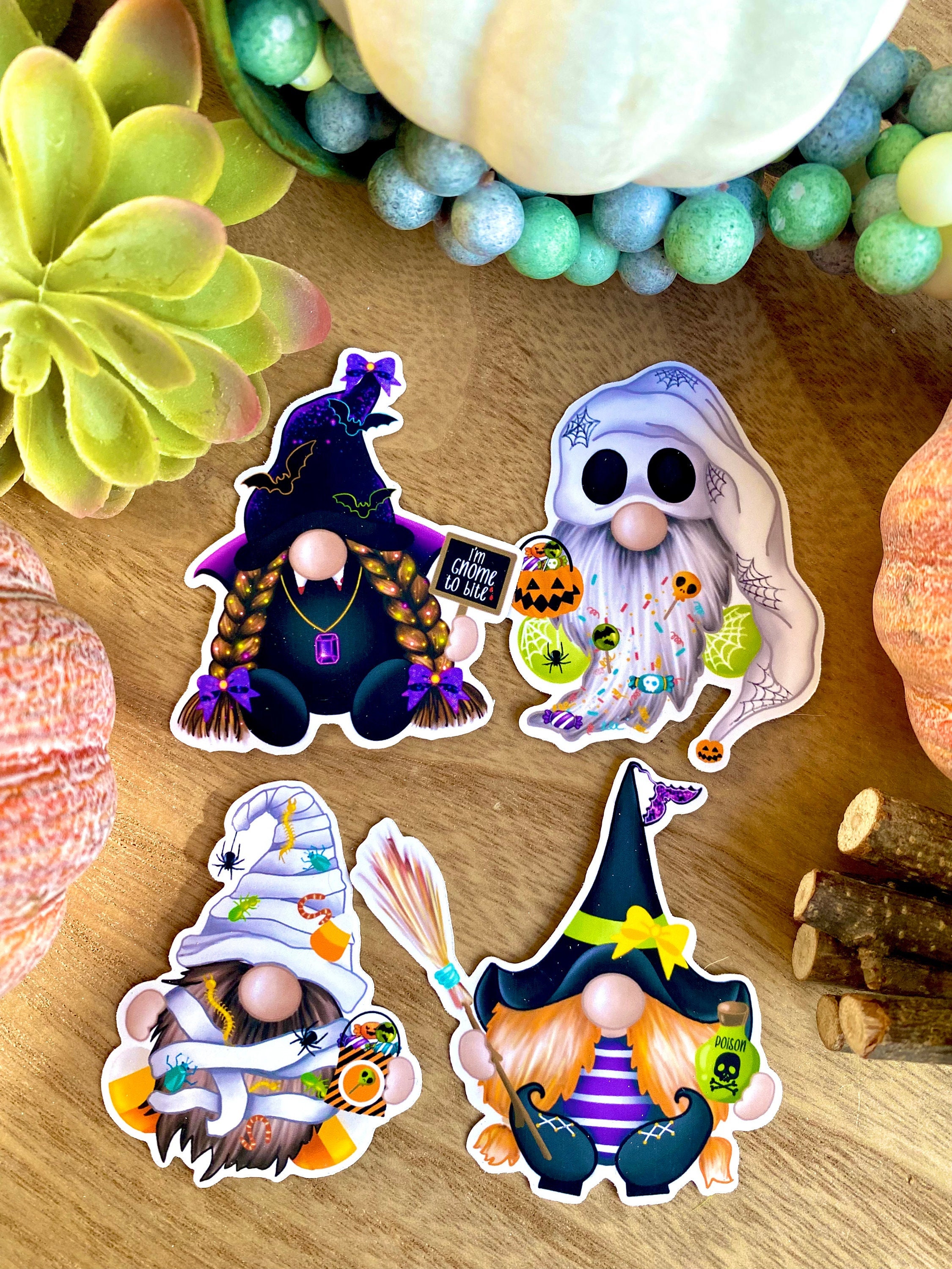 Halloween Gnomes Vinyl Sticker Pack Gnome Sticker Seasonal - Etsy