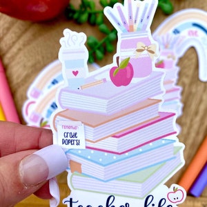 Teacher Appreciation Vinyl Sticker Pack, Teacher Rainbow Sticker ...