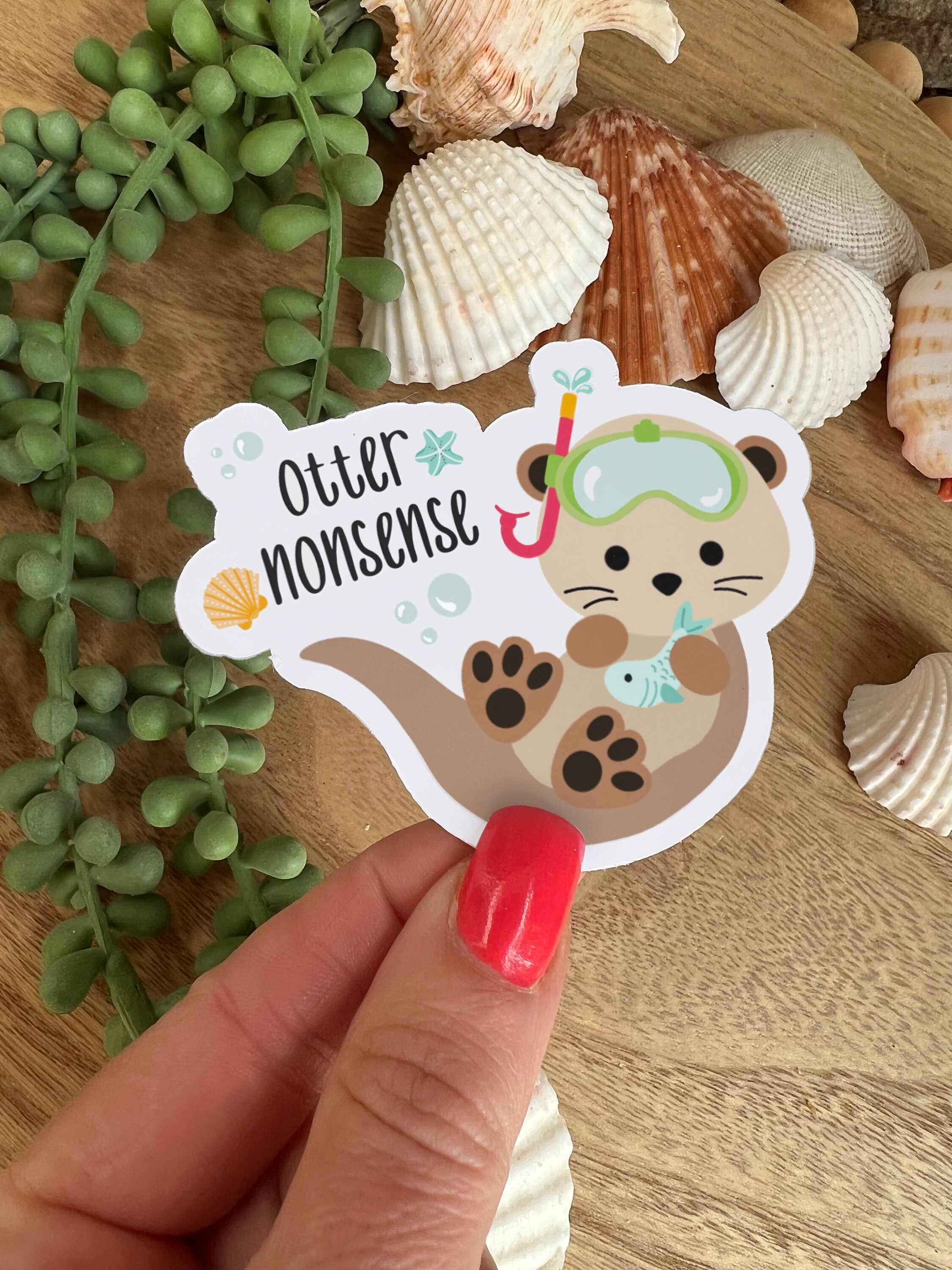 Summer Otters Vinyl Stickers Cute Otter Sticker Kawaii - Etsy