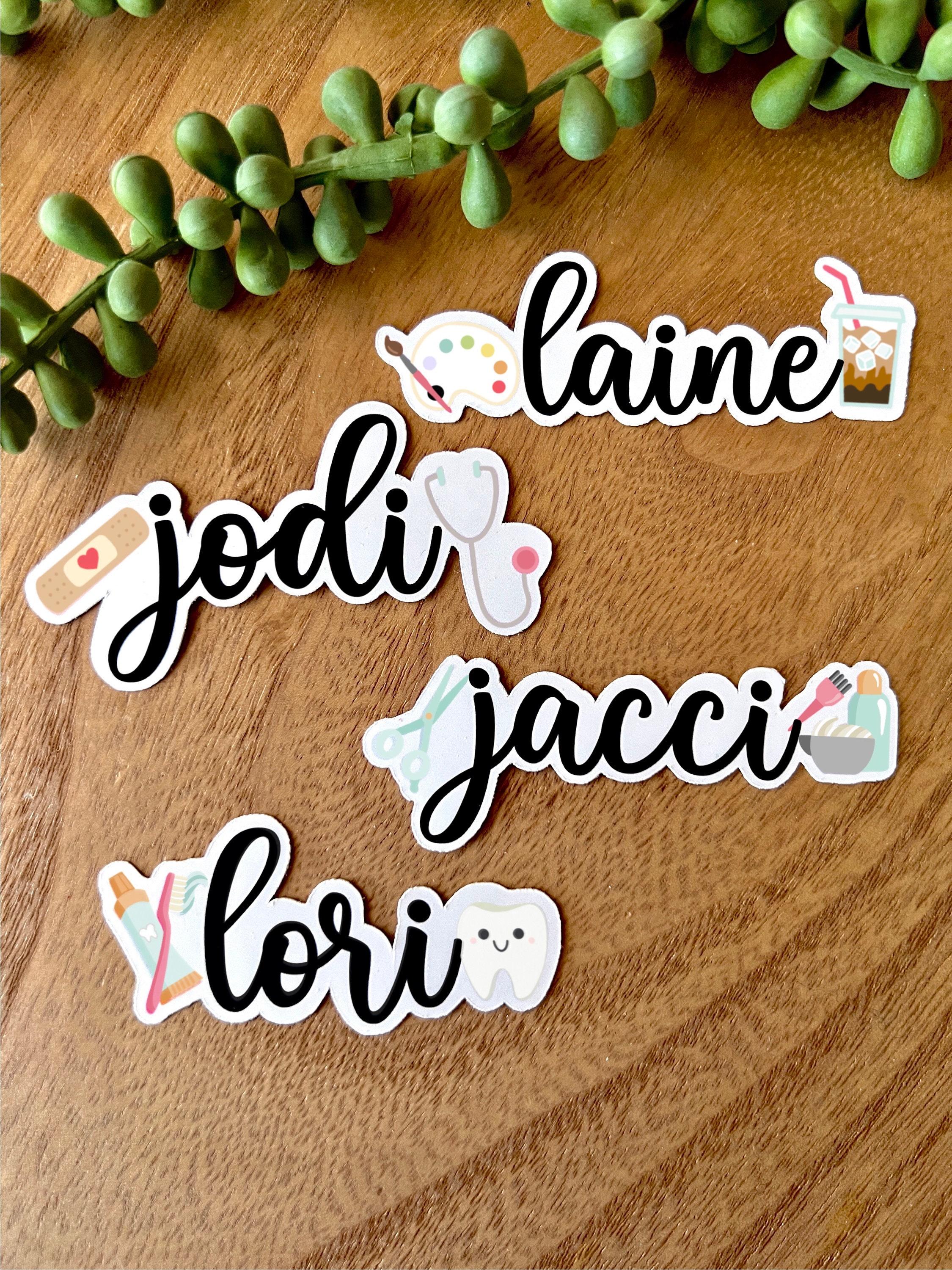 Personalized Occupation Name Sticker Teacher Name Sticker | Etsy