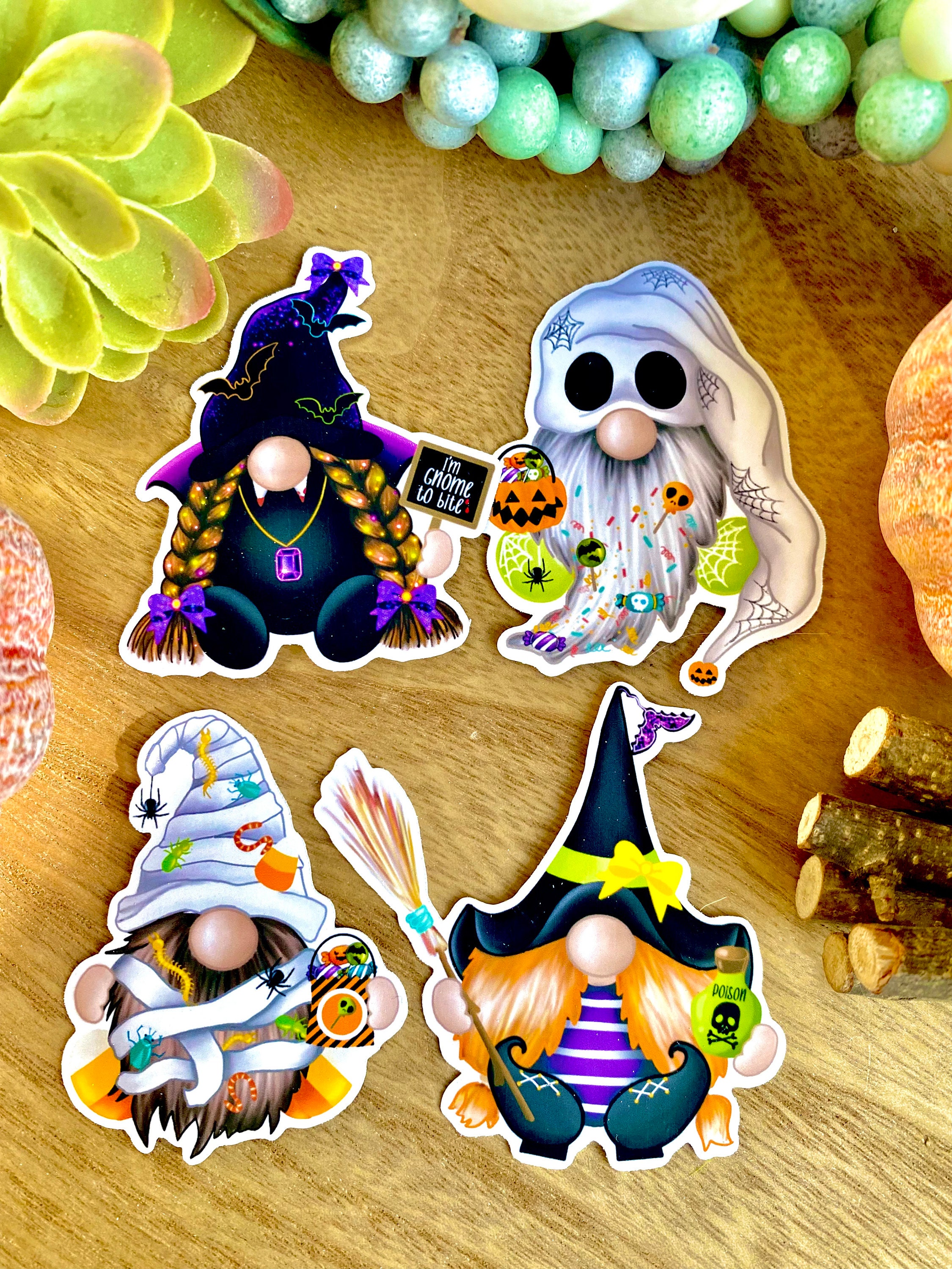 Halloween Gnomes Vinyl Sticker Pack Gnome Sticker Seasonal - Etsy