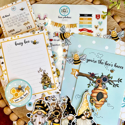 Bee Stationery Collection Bee Planner Stickers Vinyl Bee - Etsy
