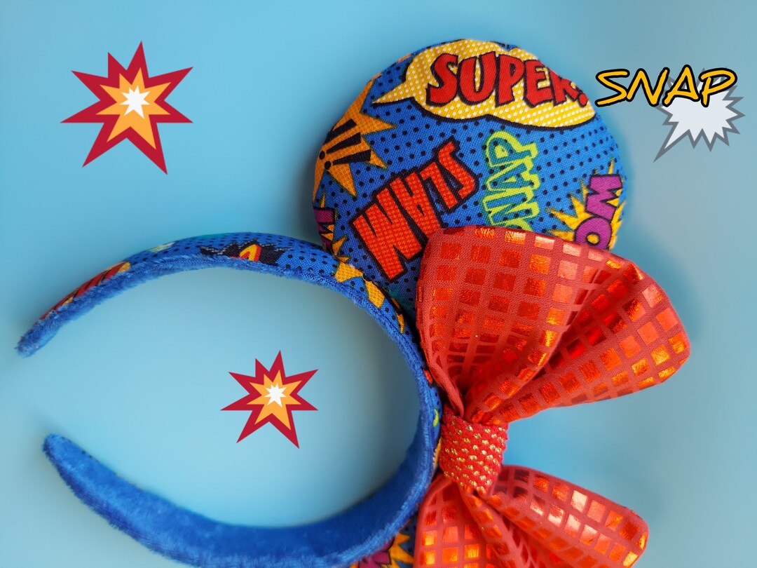 SUPERHERO Mouse EARS ~ Cosplay ~ Mouse Ears Headband ~ Bows - Etsy