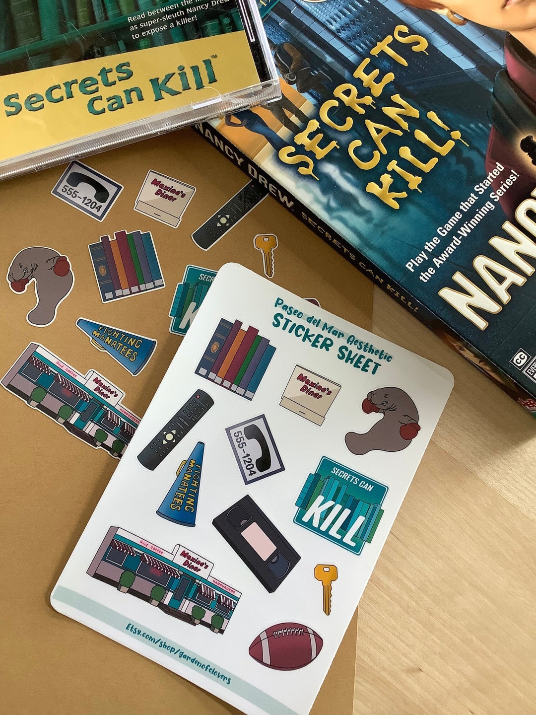 Mystery Solving Girl Detective Secrets Can Kill Inspired Sticker Sheet ...