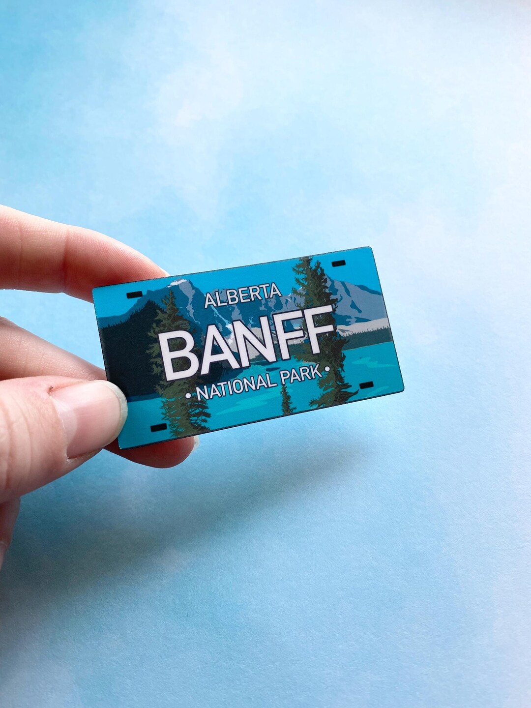 Banff License Plate Decal Sticker Canadian National Park Vinyl Glossy ...