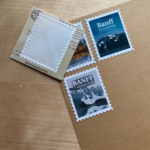 Banff in Winter Canadian National Park Vinyl Glossy Kiss Cut Stamp ...