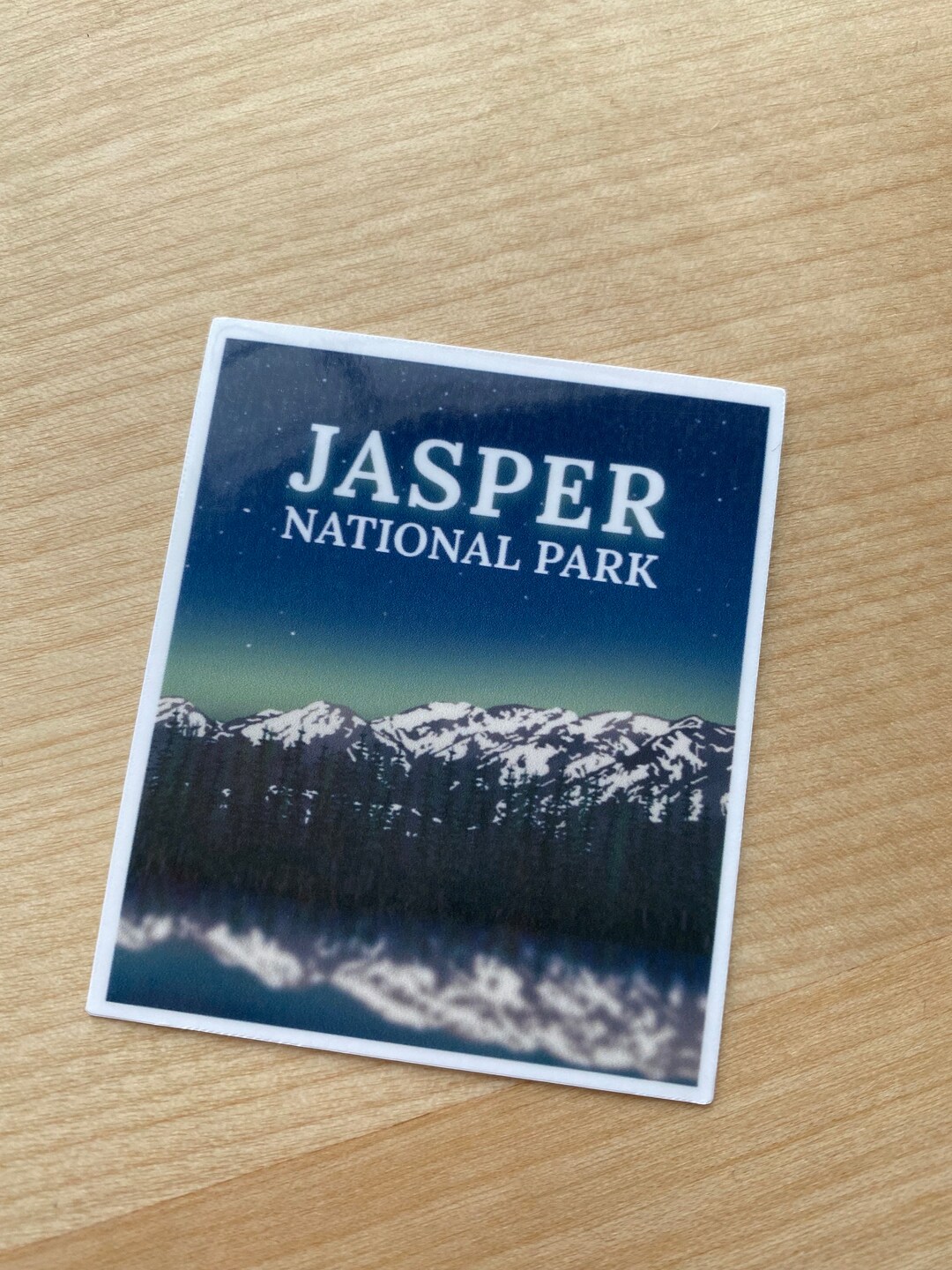 Jasper Canadian National Park Nighttime Vinyl Glossy Die-cut ...