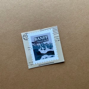 Banff in Winter Canadian National Park Vinyl Glossy Kiss Cut Stamp ...