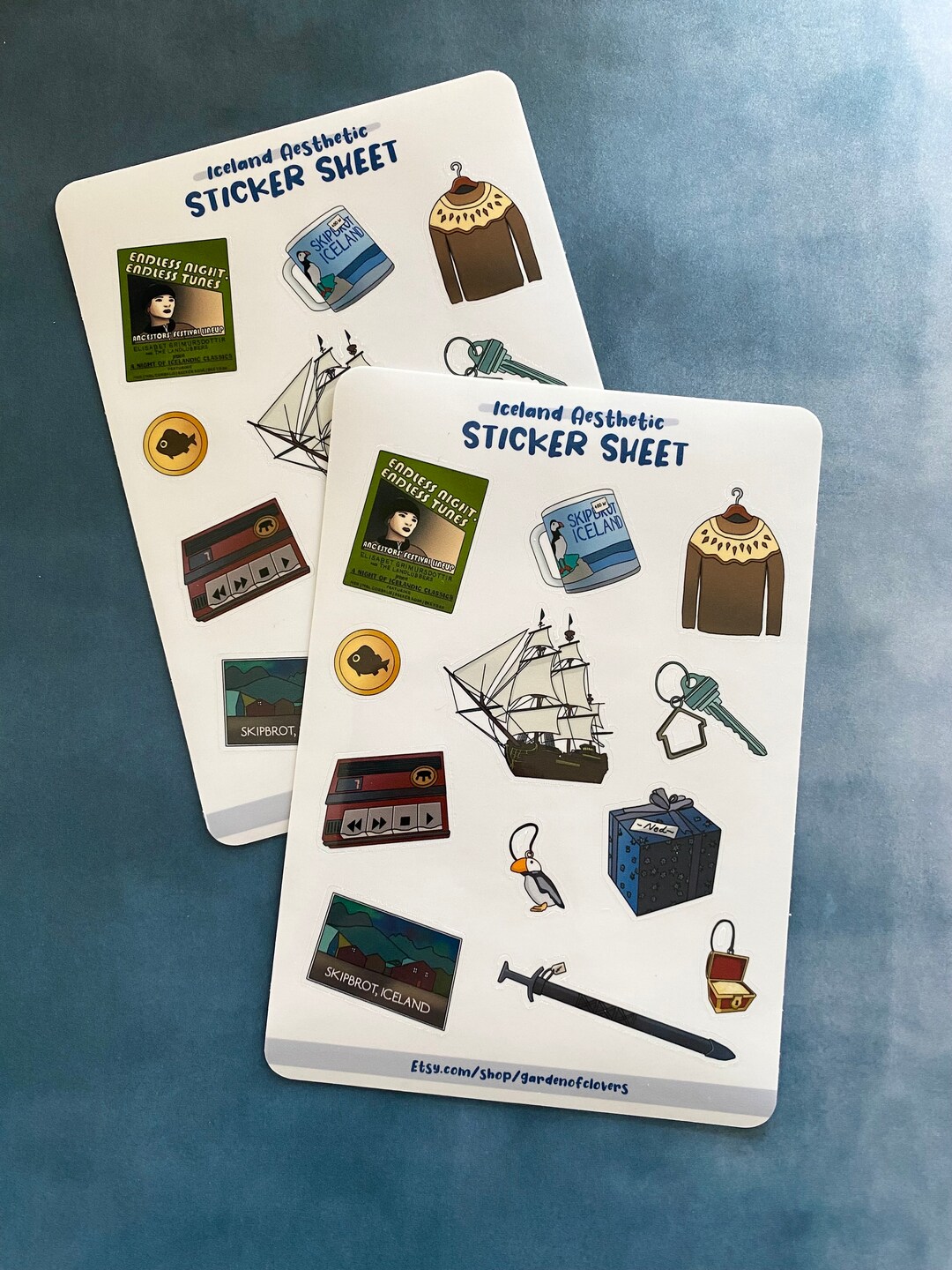 Mystery Solving Girl Detective Iceland Aesthetic Sticker Sheet for ...