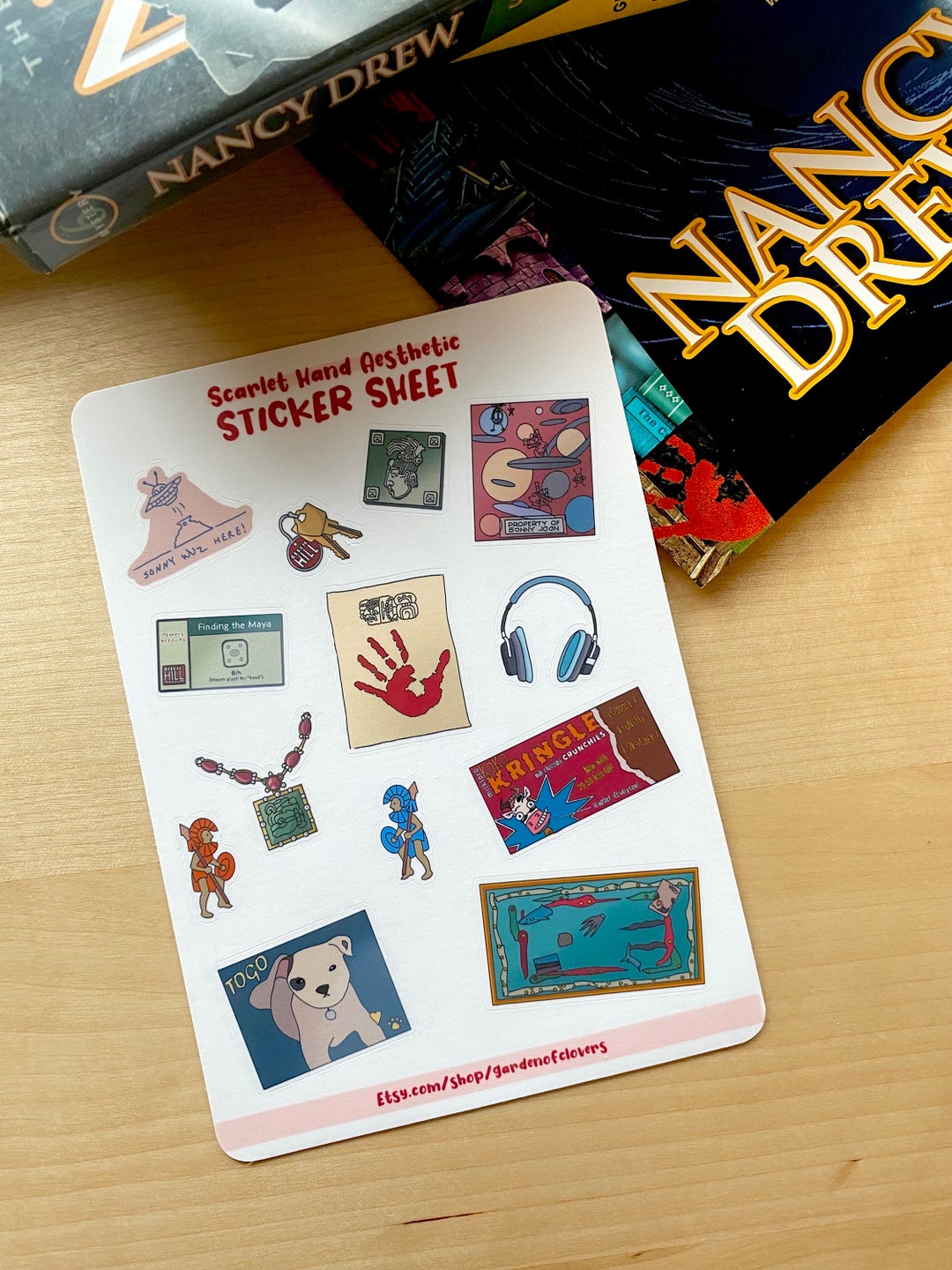 Mystery Solving Girl Detective Scarlet Hand Inspired Sticker Sheet for ...