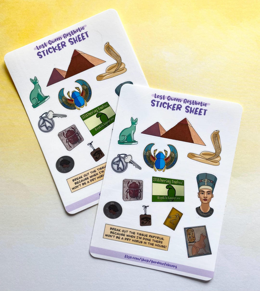 Mystery Solving Girl Detective Lost Queen Egypt Aesthetic Sticker Sheet ...