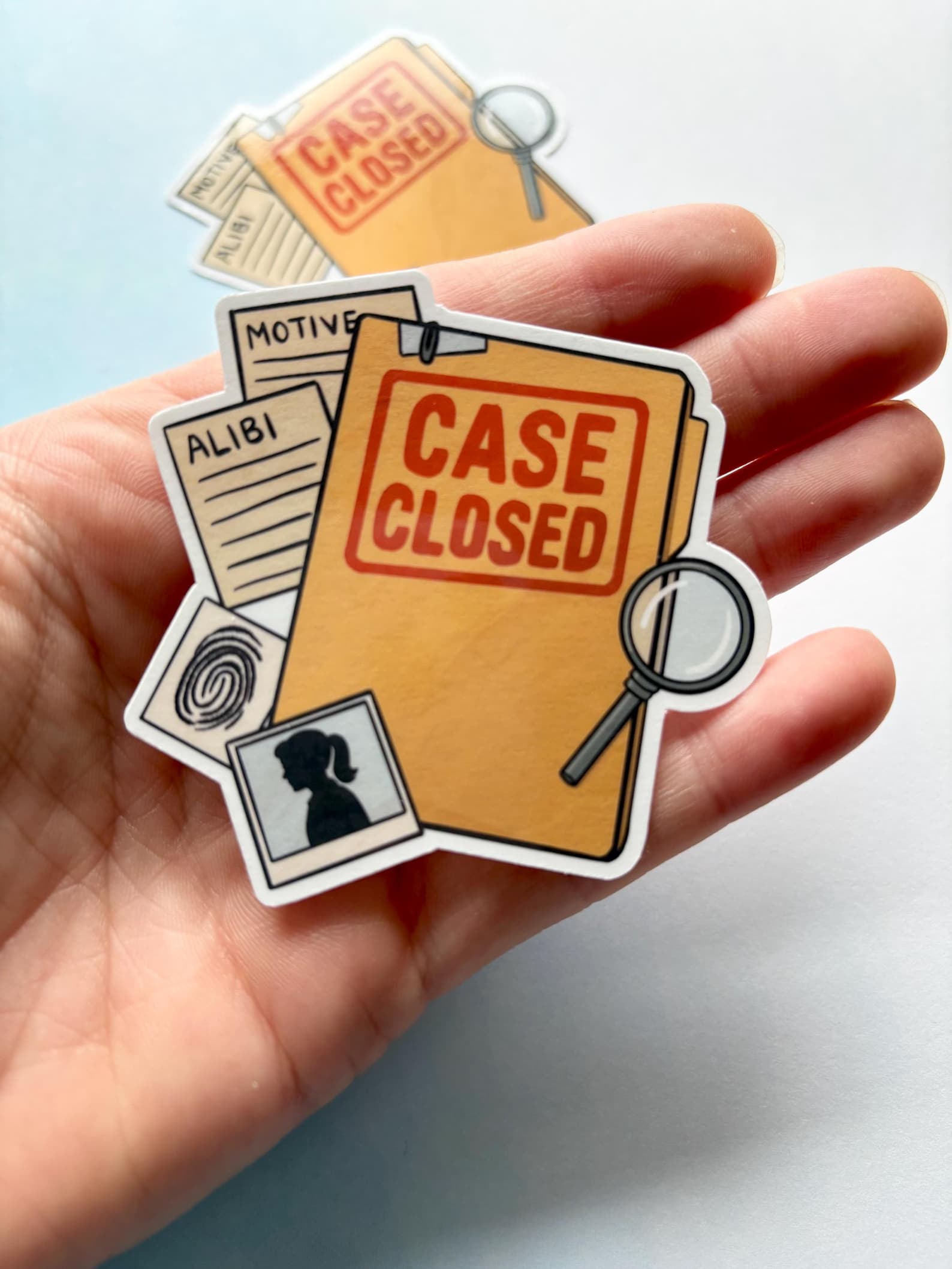 Case Closed Mystery File Sticker | Detective-themed Vinyl Sticker for ...
