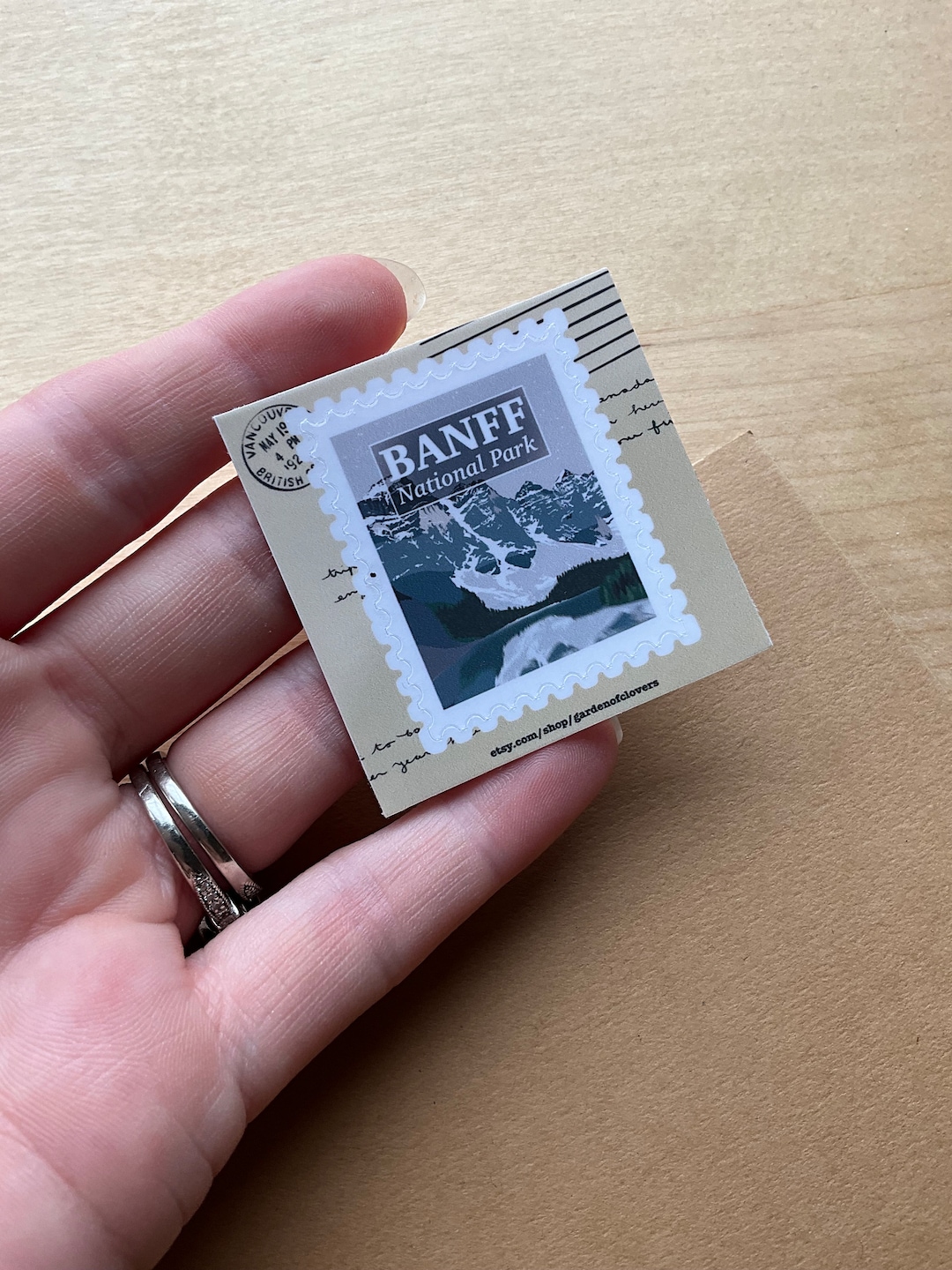 Banff in Winter Canadian National Park Vinyl Glossy Kiss Cut Stamp ...