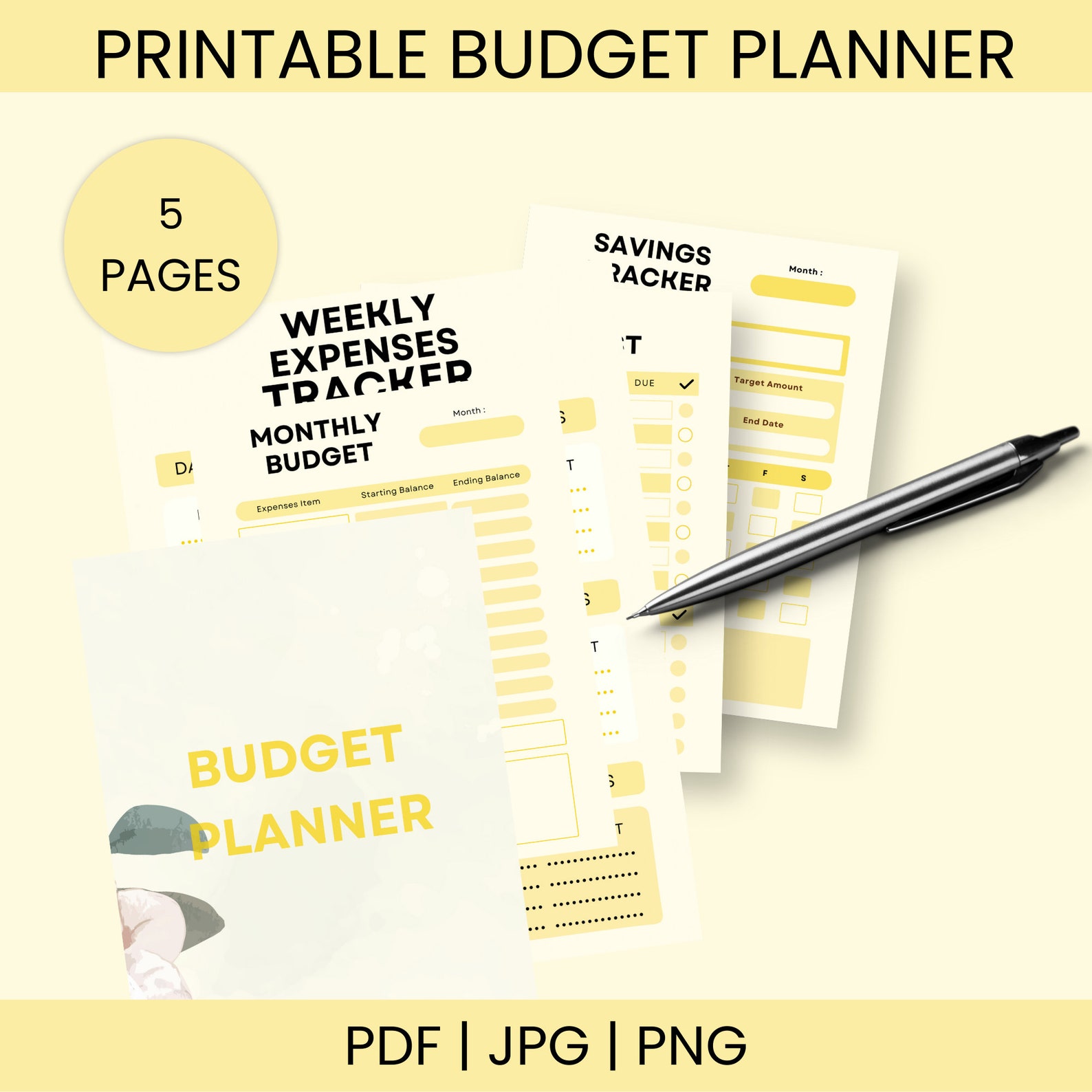 Budget Planner Printable, Finance Tracker, Finance Planner, Printable ...