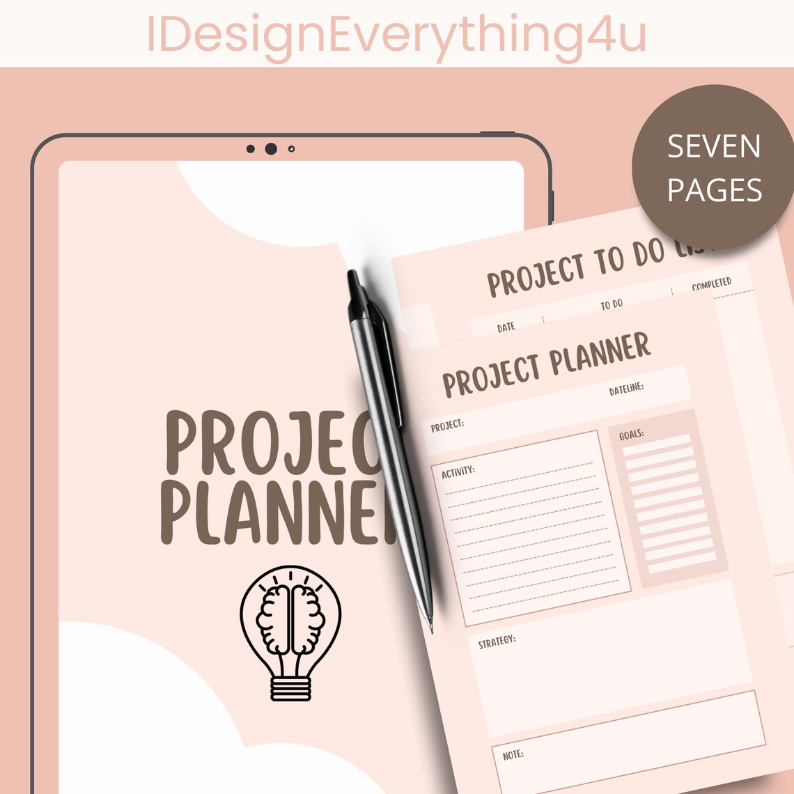 Project Planner Printable | Productivity Planner | Task Tracker ...