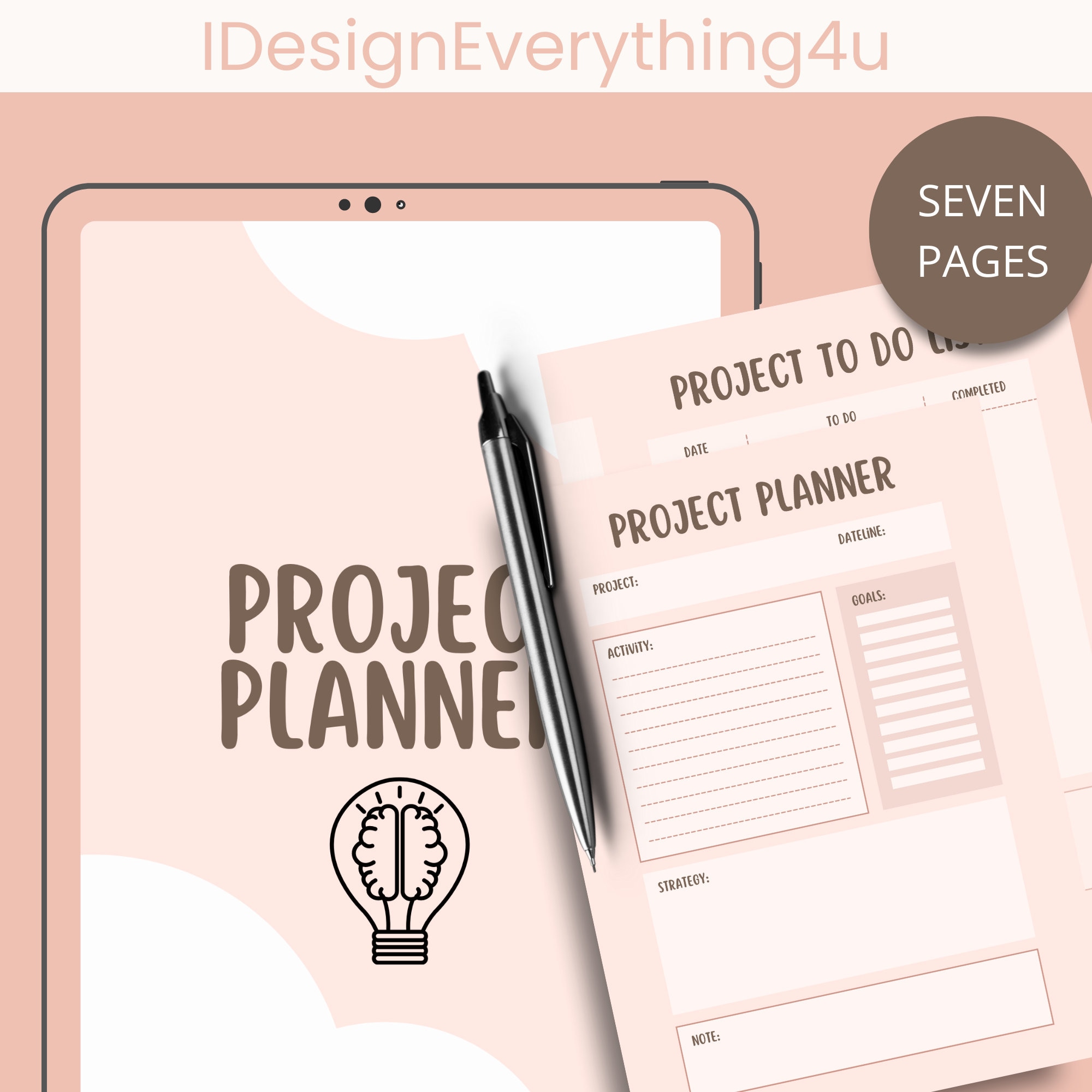 Project Planner Printable | Productivity Planner | Task Tracker ...