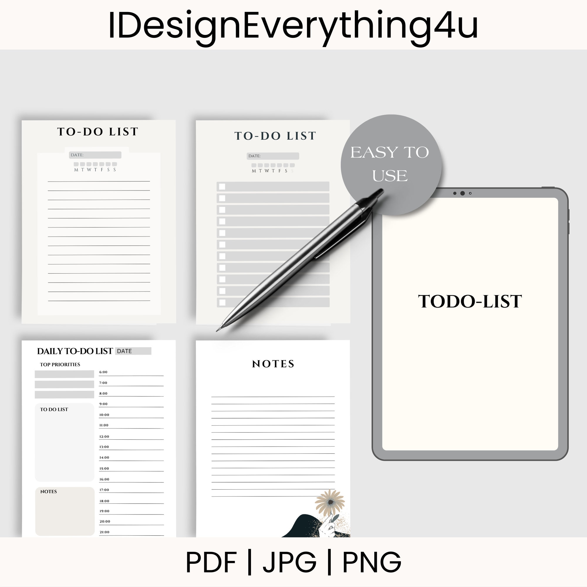 Neutral Minimalist to Do List, Printable Digital Download, US Letter ...