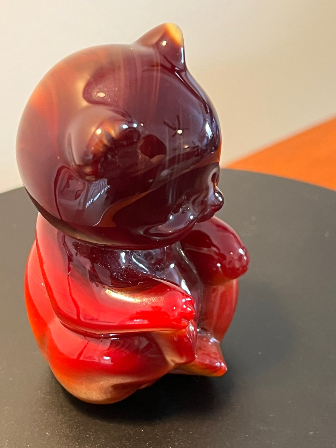 Vintage Fenton Bear Ruby Marble Slag Glass 1984 Levay Special - Etsy