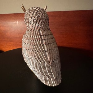 Vintage Silver Tone Metal Owl That Opens Up, Owl Trinket Box, Lover ...