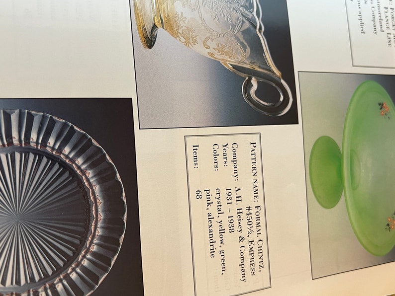Florences Glassware Pattern Identification Guide, Glass Book From 1920’s- 1960’s, Glass Art Book ...