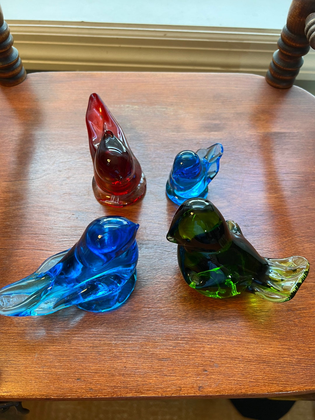 Vintage Titan Art Glass Bird Lot William Ward Leo Ward Green Bird ...