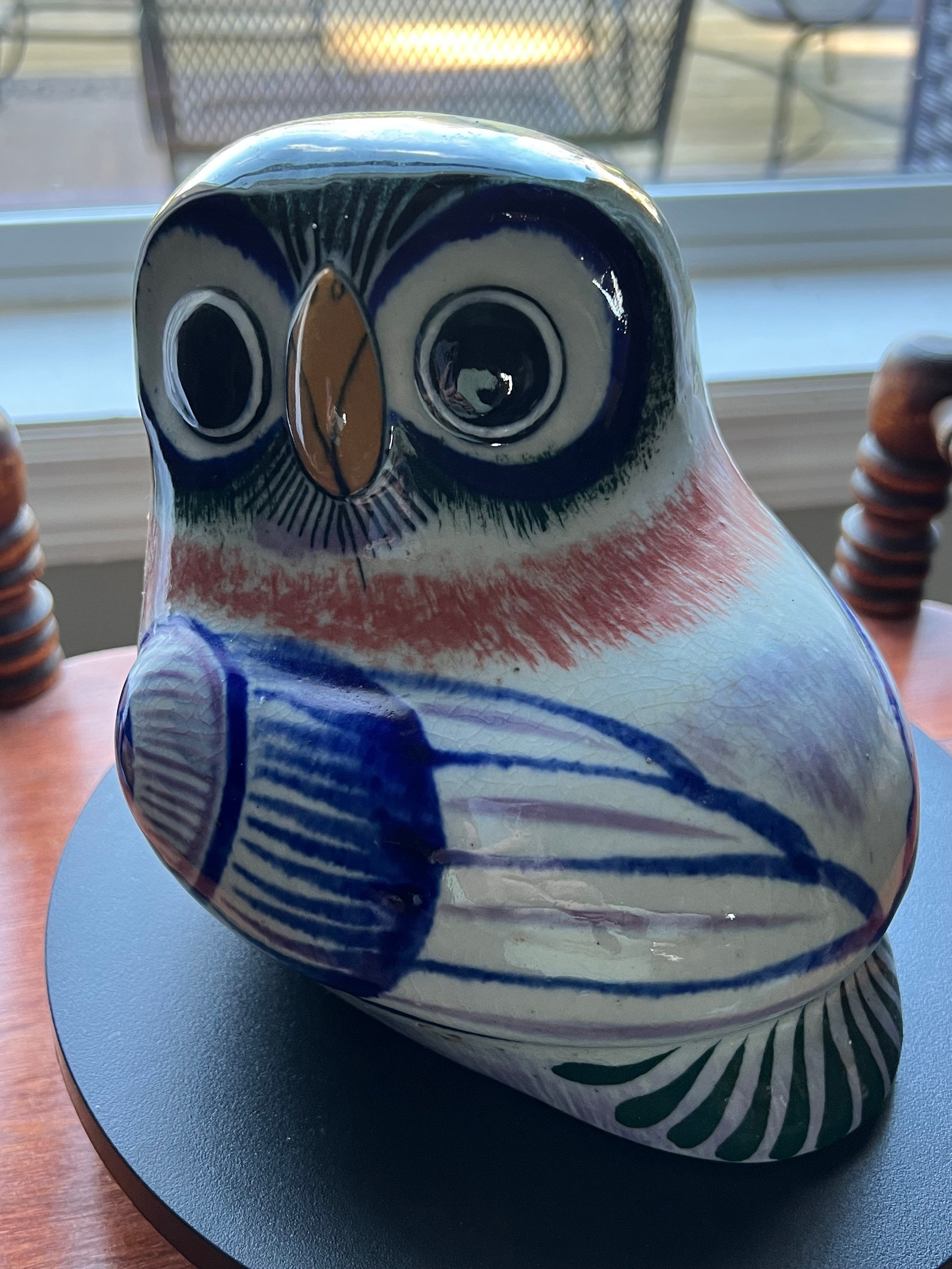 Vintage Tonala Mexican Pottery Owl - Erandi Signed Folk Art - Etsy