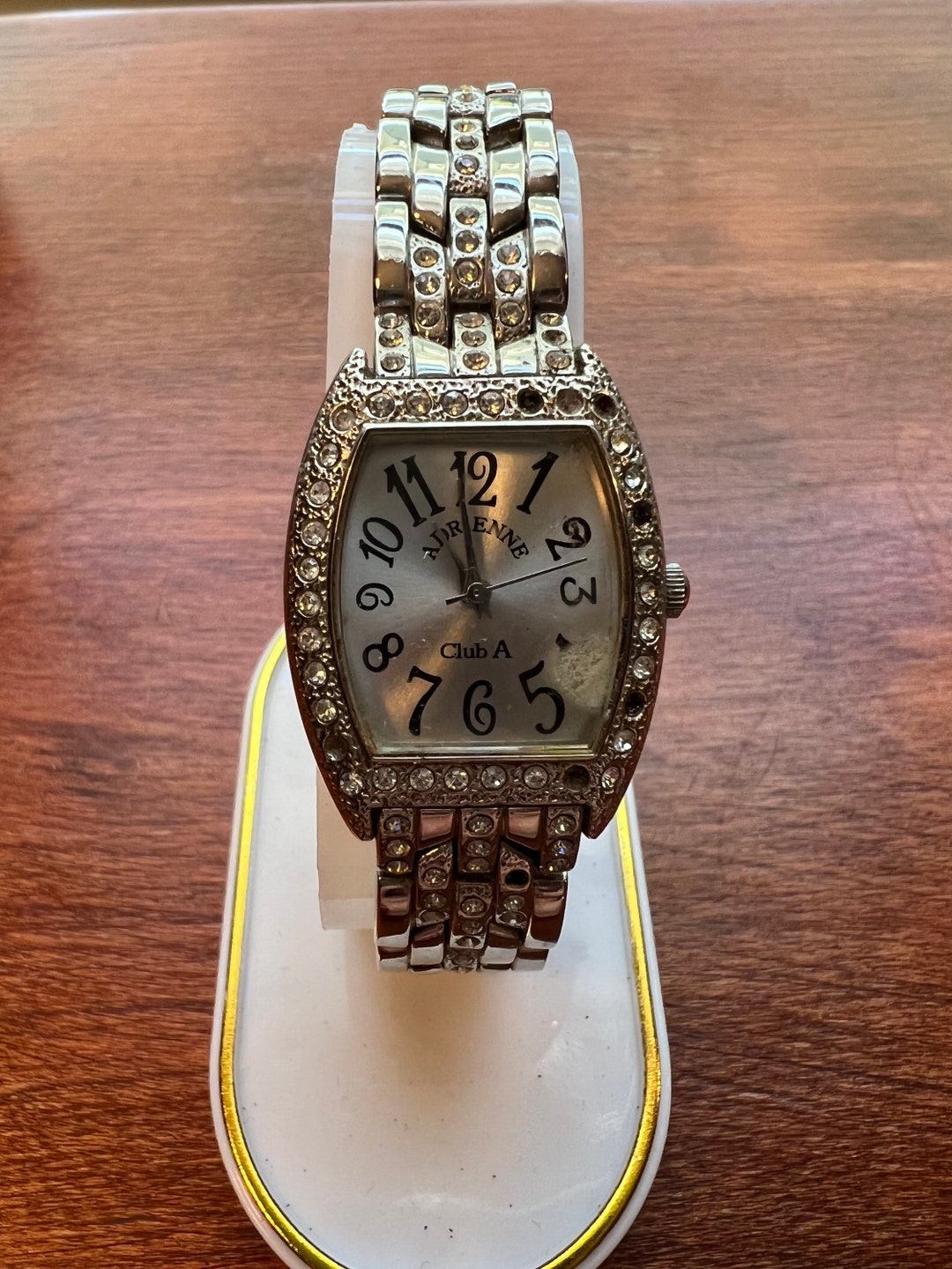 Vintage Adrienne Club A Rhinestones & Silver Sparkly Watch Quartz ...