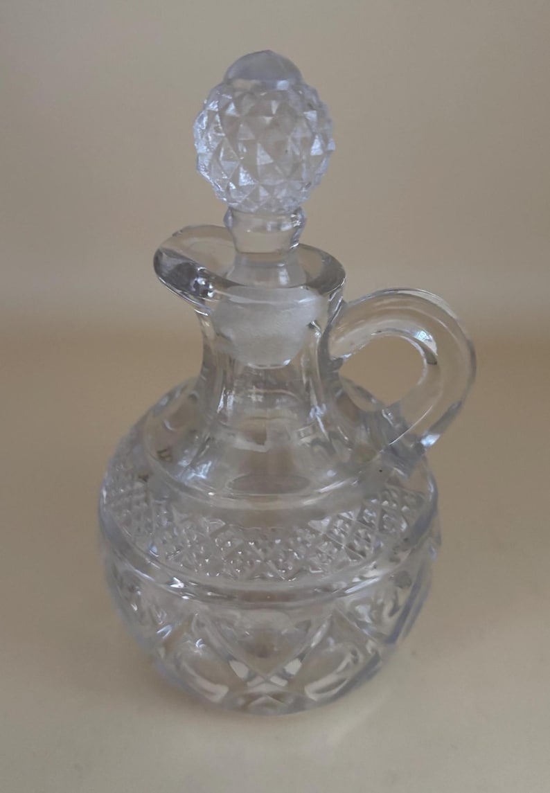 Antique Cut Glass Glass Cruet or Perfume Bottle With Stopper Glass ...