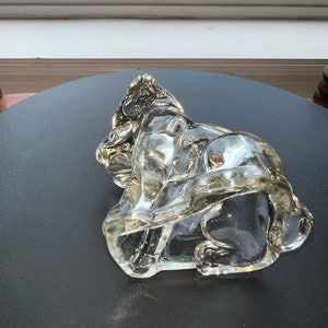 Vintage Mopey Sad Puppy Dog Hollow Glass Art Figurine Clear Glass 1940s ...