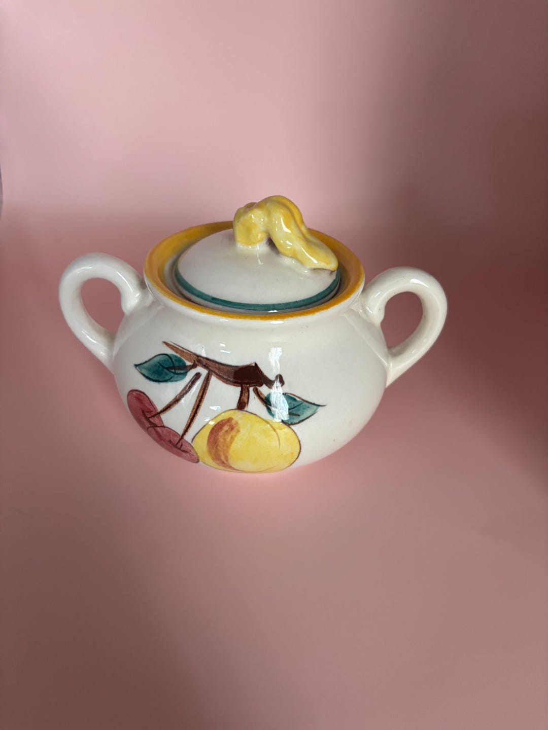 Vintage Stangl Pottery Sugar Dish With Lid Fruit Design, Trenton NJ ...