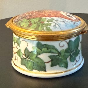 Vintage Barn Owl Trinket Box by Tyto Alba Fine Bone China Enamel Owl ...