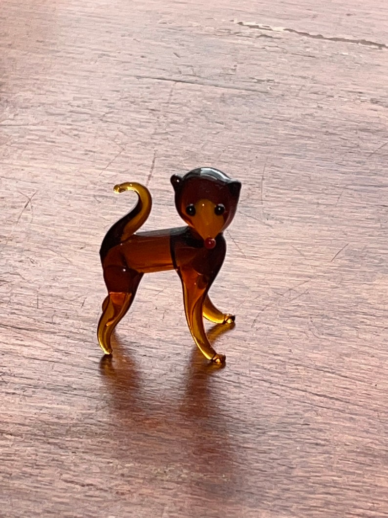 Vintage Amber Hand Blown Glass Monkey Art Glass Pieces - Etsy