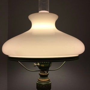 Vintage Green Library Lamp With Hurricane Globe, Antique Desk Light - Etsy