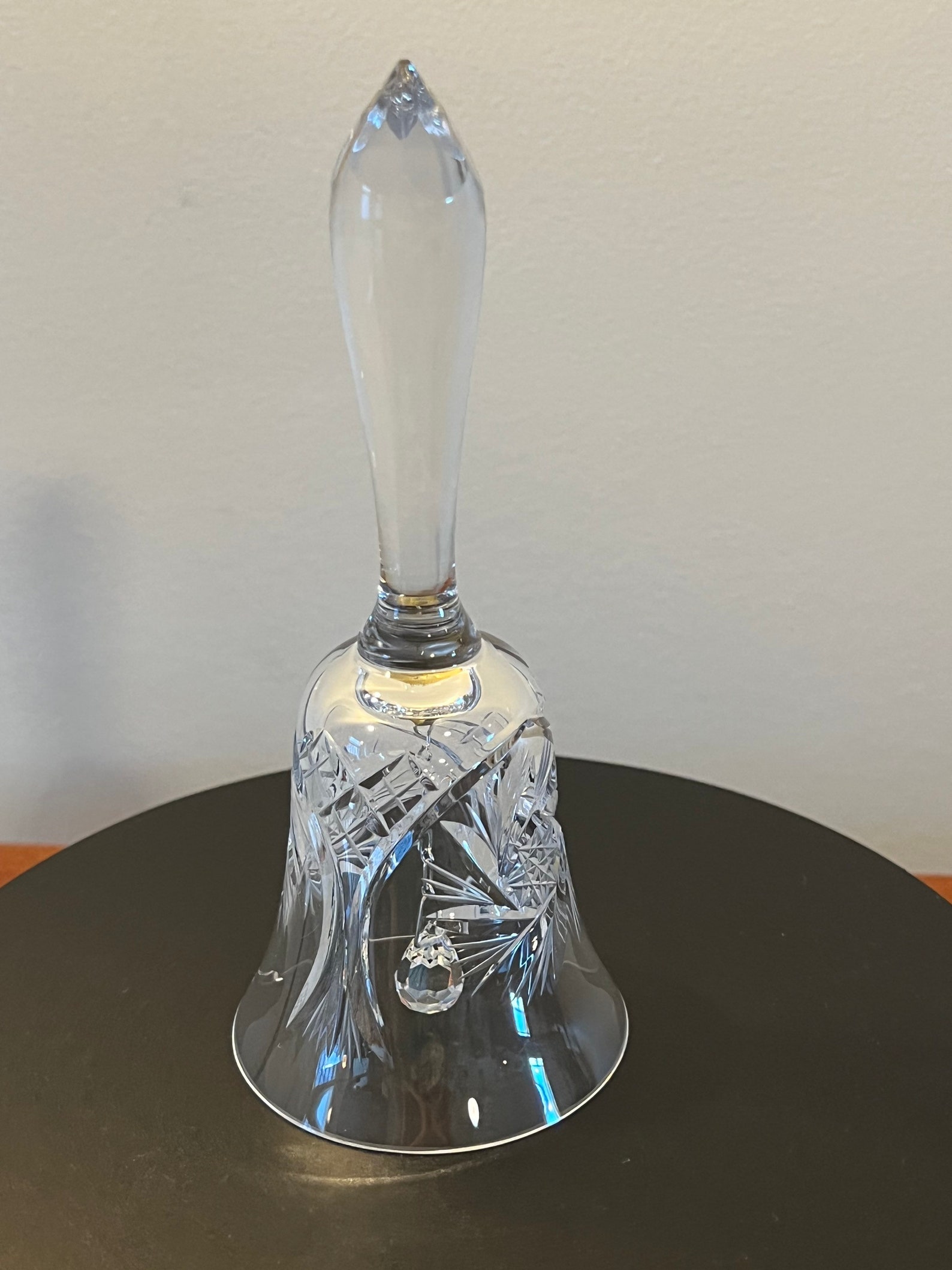 Vintage Crystal Cut Glass Bell Star of David Heavy Glass Bells Lover ...