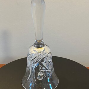 Vintage Crystal Cut Glass Bell Star of David Heavy Glass Bells Lover ...