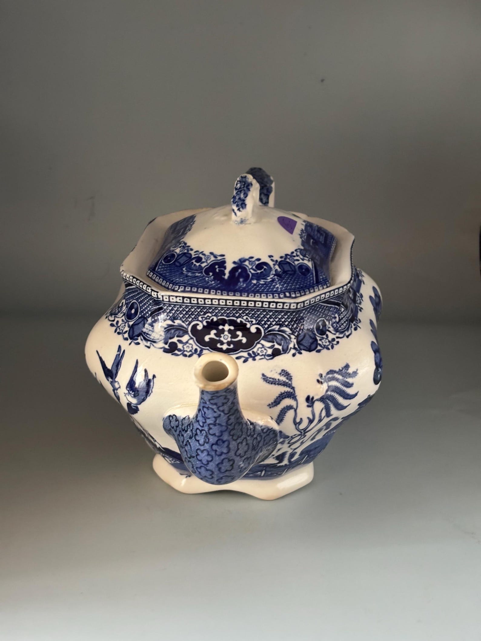 Antique Buffalo Teapot With Lid Blue & White Lover Antiques and Vintage ...