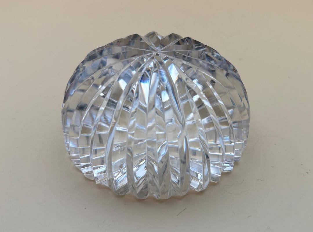 Vintage Lead Glass Crystal Glass Paperweight Multi-faceted Crystal ...
