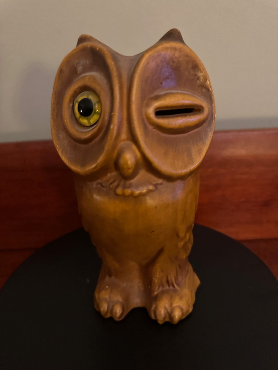 Vintage Haeger Winking Owl Coin Bank #8036, Brown Owl Bank, Winking Owl ...