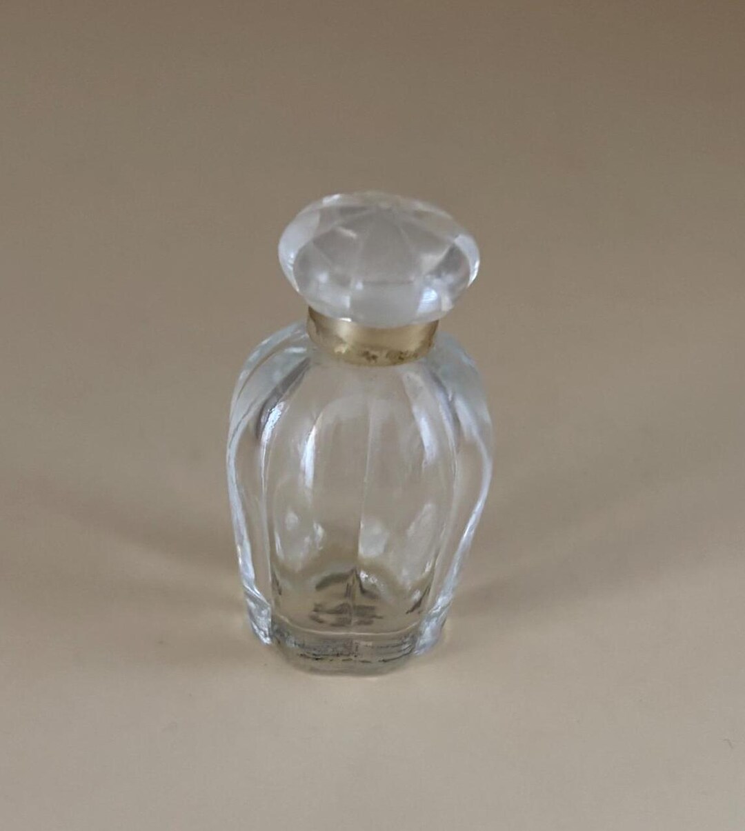 Vintage Miniature Perfume Bottle With Gold Around Top Lover Antiques ...