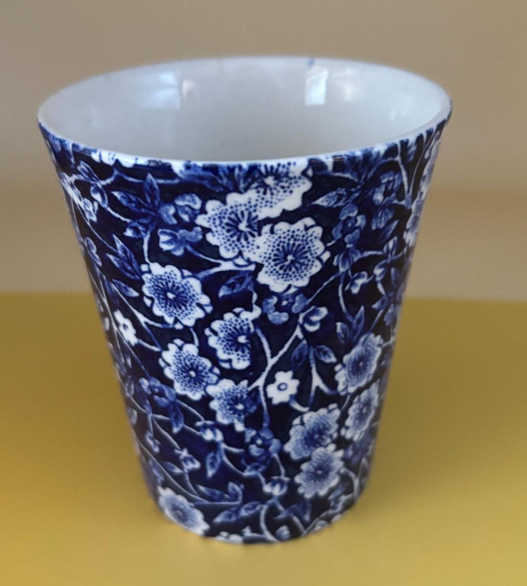 CALICO Blue Flower Cup Royal Crownford Ironstone England Blue and White ...
