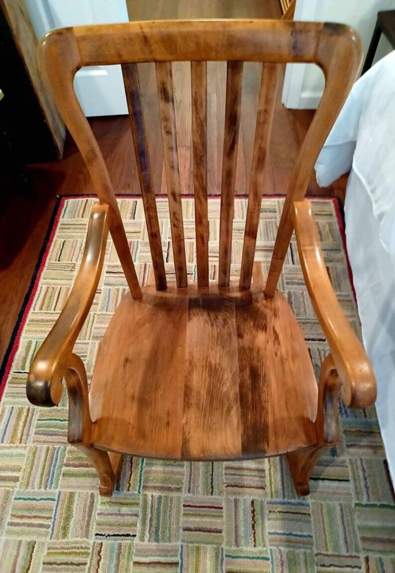 Vintage Maple Rocking Chair Rocker Cool Furniture From Lover - Etsy