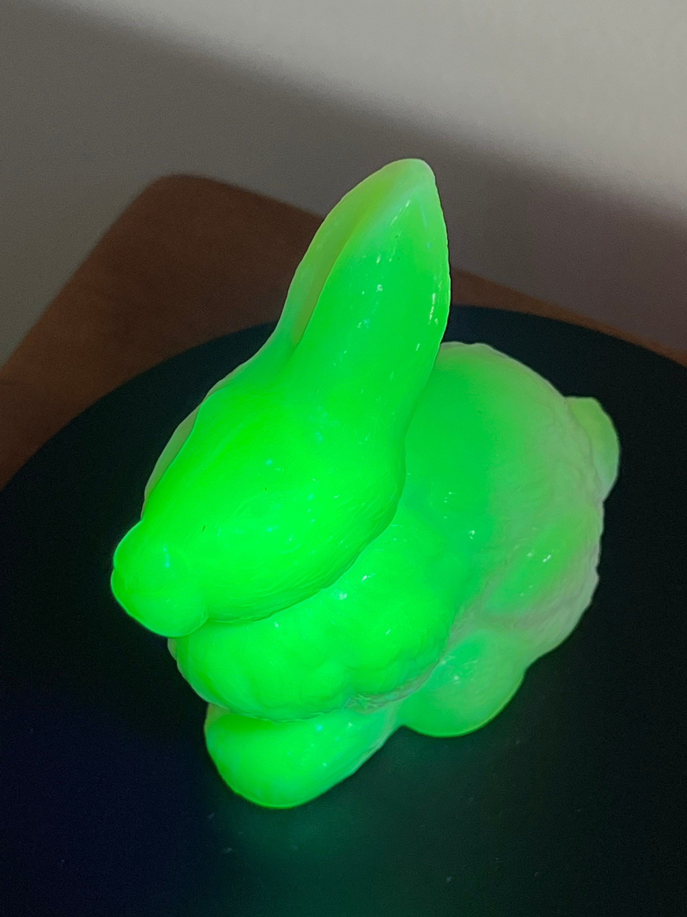 Vintage Mosser Rabbit Vaseline Uranium Bunny Glows Green - Etsy