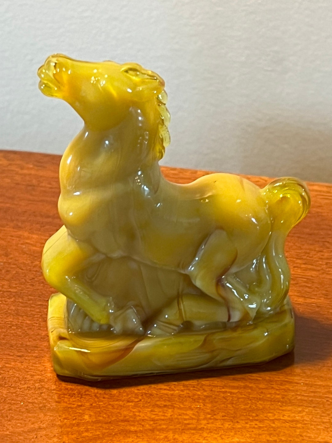 Vintage Boyd Joey the Horse Joe Figurine Slag Glass Goldish Brown Color ...