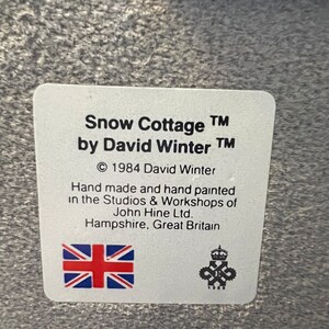 Vintage David Winter Snow Cottage 1984 Handmade Cottage Hand Painted ...