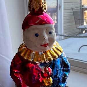 Vintage Clown Hand Blown Art Glass Ornament Made in West Germany Old ...