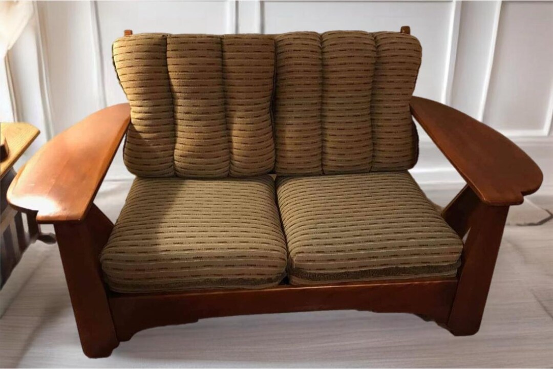 Cushman Shaftsbury Loveseat, Vintage 1940s Paddle Arm Couch, Original ...
