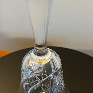 Vintage Crystal Cut Glass Bell Star of David Heavy Glass Bells Lover ...