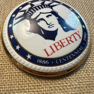 Vintage Liberty Trinket Box by Villeroy & Boch USA Lady Liberty ...